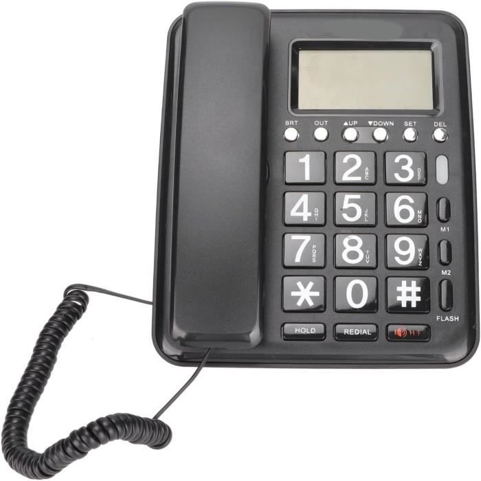 Yk\U2011719 Téléphone Filaire Classique À Grosses Touches, Téléphone De ...