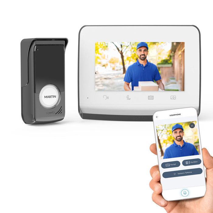SOMFY 1871229 - Visiophone V350 Connect, Interphone connecté - Ecran 7 ...