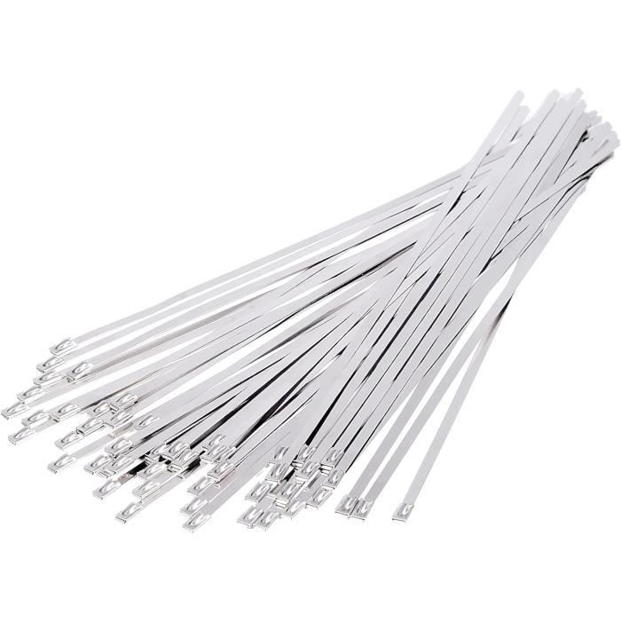 50 Pièces Collier de Serrage Inox,300mm Attaches de Câble Robustes ...