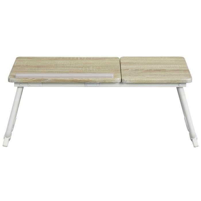 Tablette de lit pliable MAMIE BEECH - Structure en métal - Coloris ...