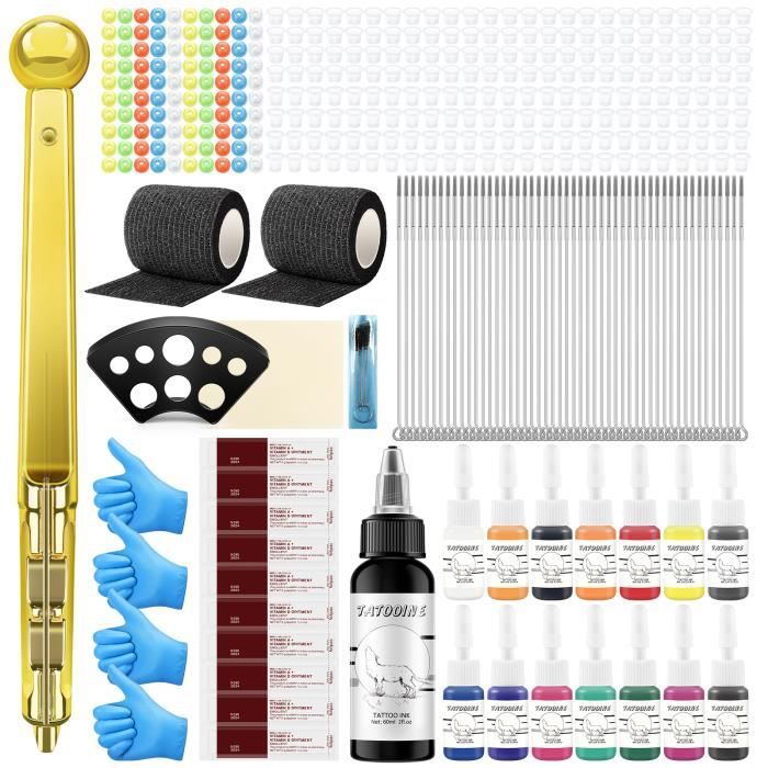TATOOINE Kit de Tatouage Poke et Bâton à la Main Hand Poke a Stick 50pcs 7M1 Aiguilles de ...
