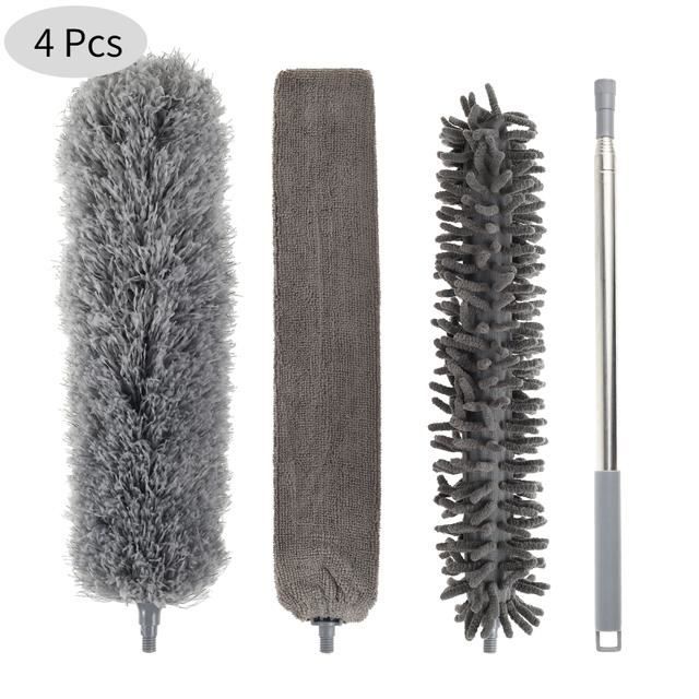 PLUMEAU,4 Pcs-France--Ensemble de plumeau en microcarence, plumeau ...