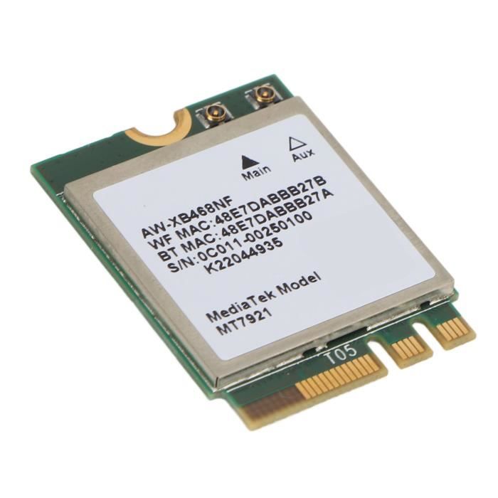Carte réseau Module Fil M.2, Carte WiFi Double Bande 1800Mbps 2.4Ghz ...