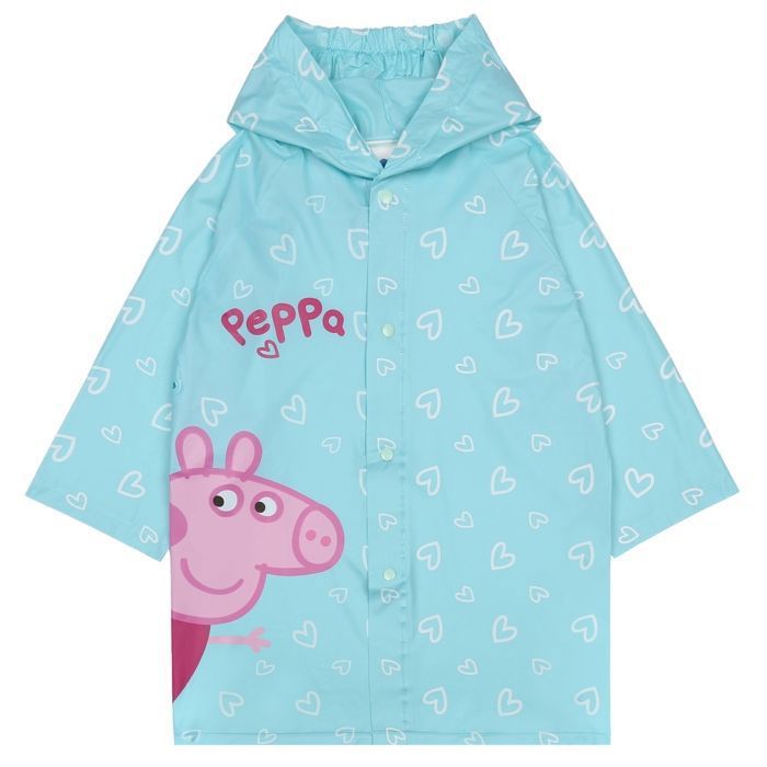 Peppa Pig Imperméable turquoise avec capuche, cape pour une fille 2-3 ...