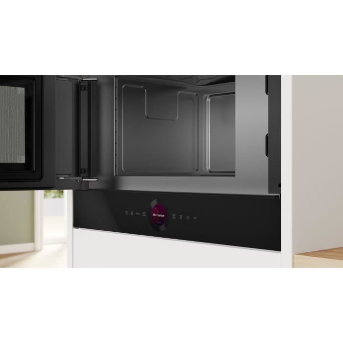 Micro-ondes simple encastrable - BOSCH SER8 - BFL7221B1 - Noir - 21 L ...