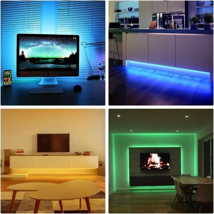 Led Ruban Bande Led 2.5 M 75 Led 5050 Rgb Guirlande Lumineuse Led Avec ...