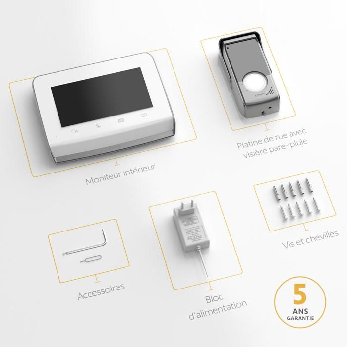 SOMFY 1871229 - Visiophone V350 Connect, Interphone connecté - Ecran 7 ...