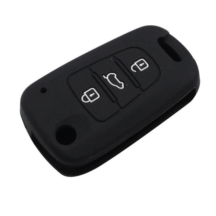 Coque clé,Housse de clé de voiture pliable à 3 boutons pour Kia RIO K2 ...
