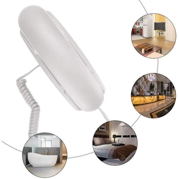 Téléphone Filaire, Téléphone Fixe Filaire Avec Mur En Anglais Avec ...