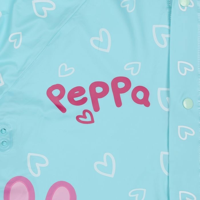 Peppa Pig Imperméable turquoise avec capuche, cape pour une fille 2-3 ...