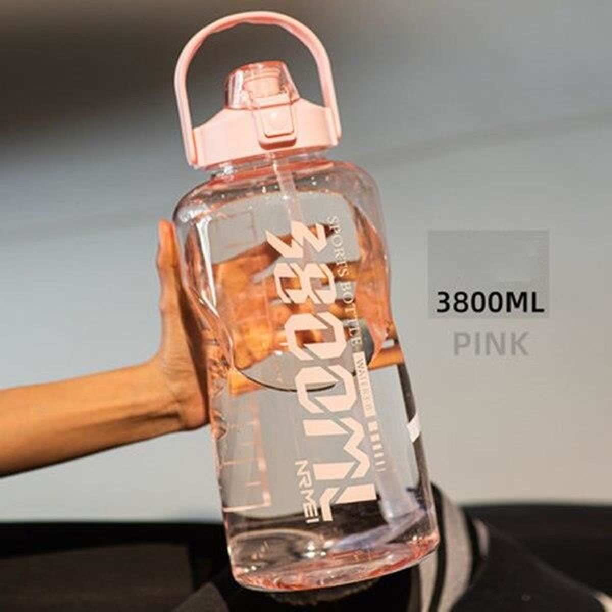 (1.5L-3.8L|Pink 3800ML)gourde eau gourde sport Bouteille d'eau de Sport ...