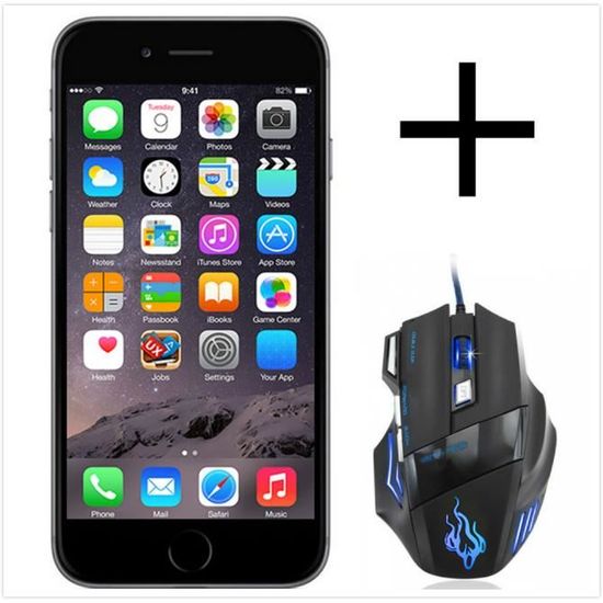 IPhone 6 128G sans Touch ID Smartphone gris + souris - Cdiscount Téléphonie
