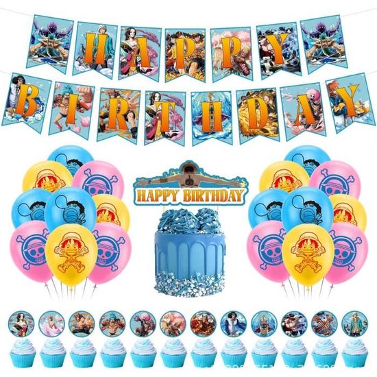 One Piece Décoration De Anniversaire 32 Pièces One Piece Thème ...