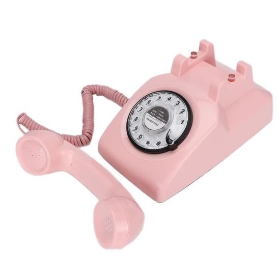Pwshymi téléphone vintage Téléphone fixe rotatif rétro années 60 ...