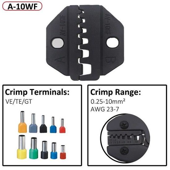 Pince à sertir YWEI A-10WF pour VE boot RV, anneau et Spade'isolation ...