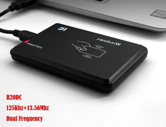 Lecteur de cartes RFID intelligent USB,125KHz 13.56Mhz,sensibilité ...
