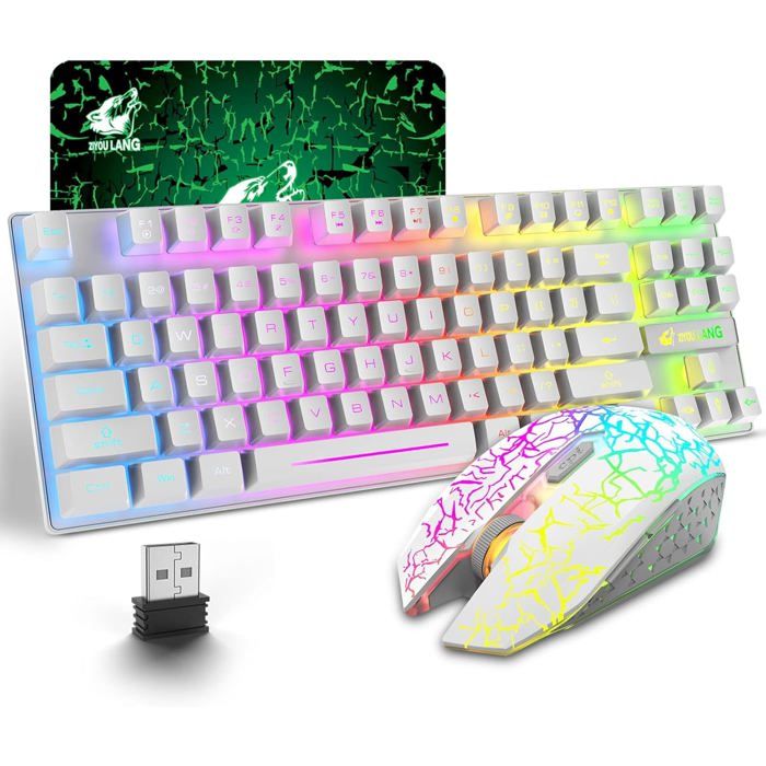 Wireless Keyboard and Mouse,RGB Wireless Mouse and Keyboard ...