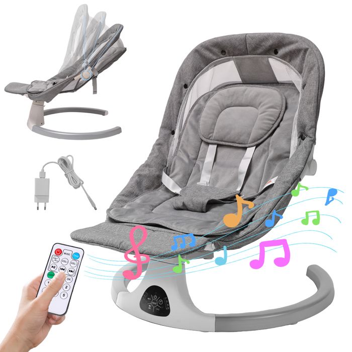 Balancelle Bebe Electrique 5 vitesses, Balançoire bébé avec Bluetooth ...