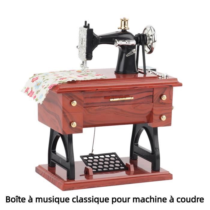 Machine à coudre créative boîte à musique Figurines miniatures boîte à ...