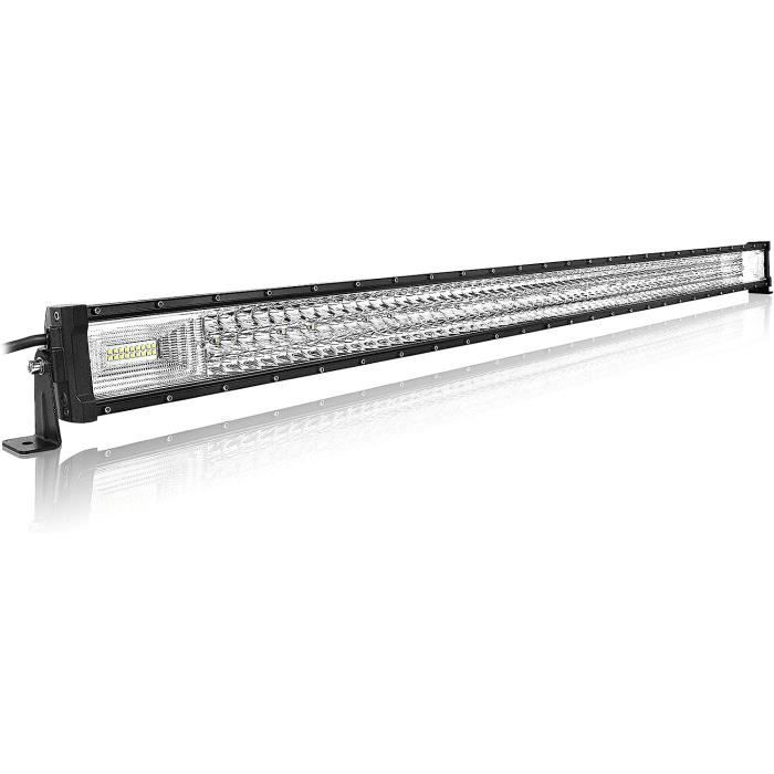 Barre LED 132cm 52'' 675W Rampe LED Spot et Flood Bar a LED 12V 24V Étanche Projecteur LED ...