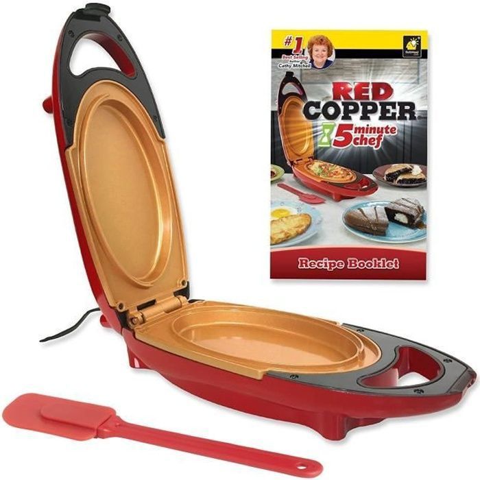 Minute Cooker + Spatule – Cuiseur électrique avec surface anti-adhésive ...