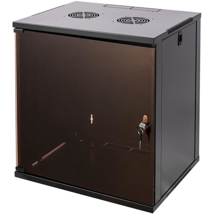 CableMarkt - Armoire rack 19" 12U noire de la gamme SOHO (540x450x584 ...