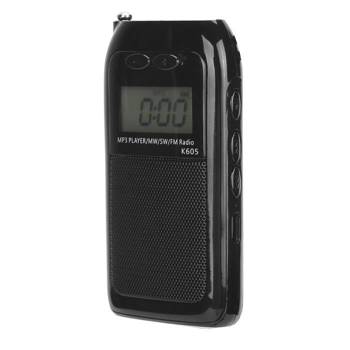 GOTOTOP Lecteur MP3 portable K‑605 Mini Lecteur MP3 Radio d'Accord ...