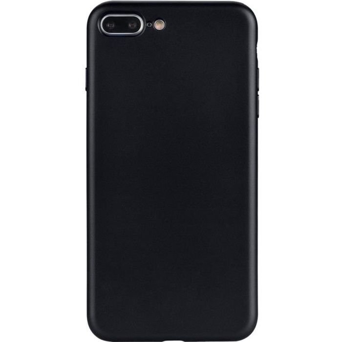 Coque iPhone 7 Plus Noir Gel Silicone Flexible Doux Case avec Bumper ...