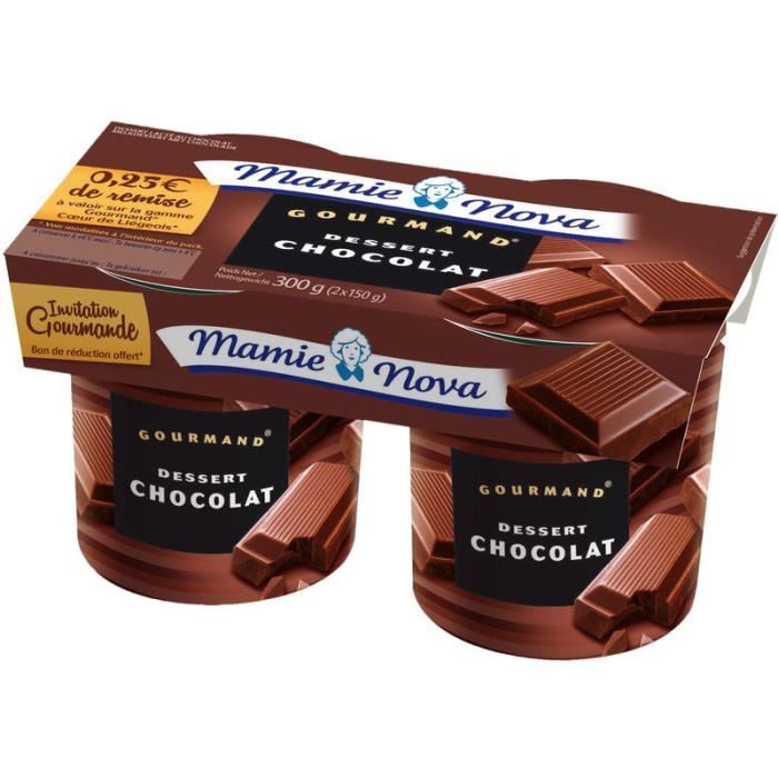 MAMIE NOVA Gourmand - Dessert chocolat 2x150g - Cdiscount Au quotidien