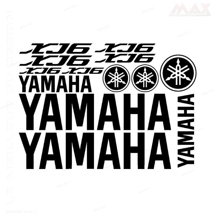 13 stickers XJ6 – NOIR – YAMAHA sticker XJ XJN 600 XJ600 N S - YAM418 ...
