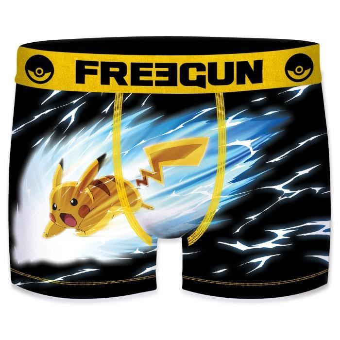 Boxer Homme Pokemon Pikachu Boule Elek - FG/PKM7/1/BM/LIG/04 Jaune ...