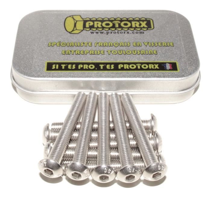 Vis M5 x 40mm - PROTORX - TBHC - Acier Inox A2 - Tête Bombée - Lot de ...