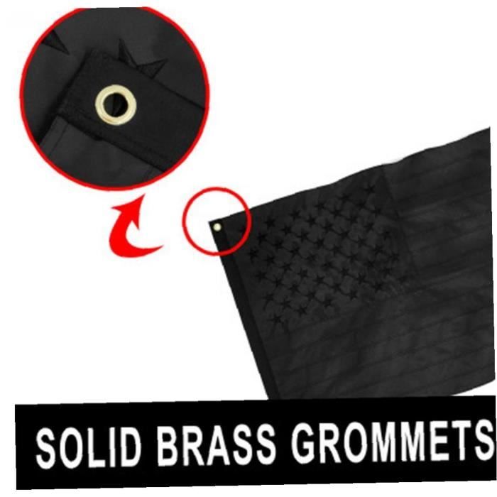 All black flags Drapeaux US All Black américains Polyester bannière en ...
