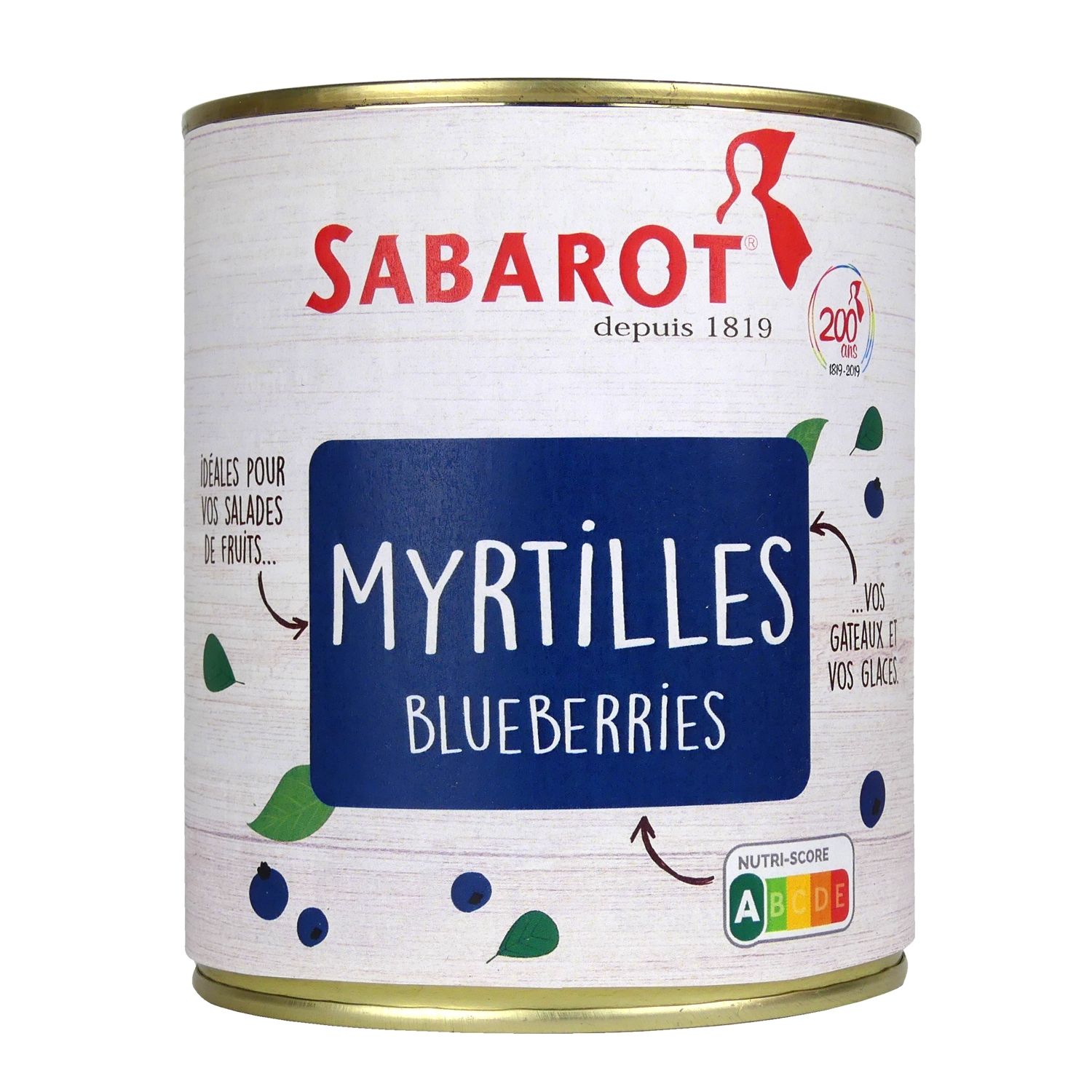 Myrtilles en conserve boîte de 310g Sabarot - Cdiscount Au quotidien