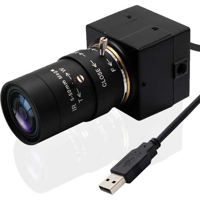 Caméra Usb Webcam 4K Uhd, Zoom Optique 10X Avec Objectif Varifocal 5-50 ...