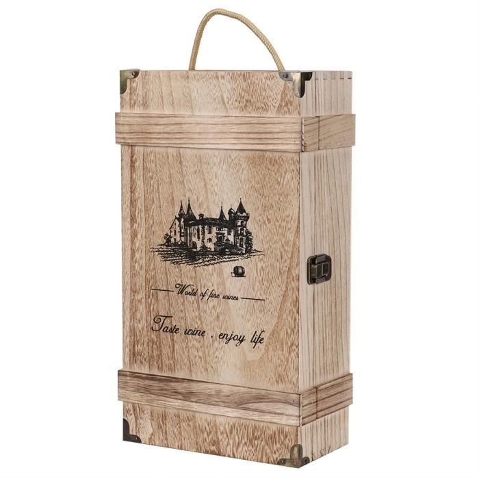 Boîte à vin rouge - SHIPENOPHY - Vintage en bois - 2 bouteilles ...