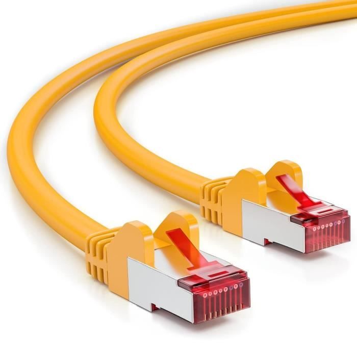 10m CAT6 Cable Réseau - Blindage PIMF S-FTP CAT-6 RJ45 Cable Ethernet ...