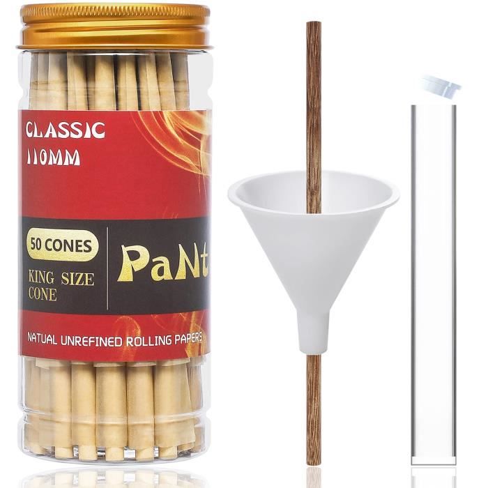 Cônes de papier à rouler non spiralés de 110 mm avec embouts, batons d ...