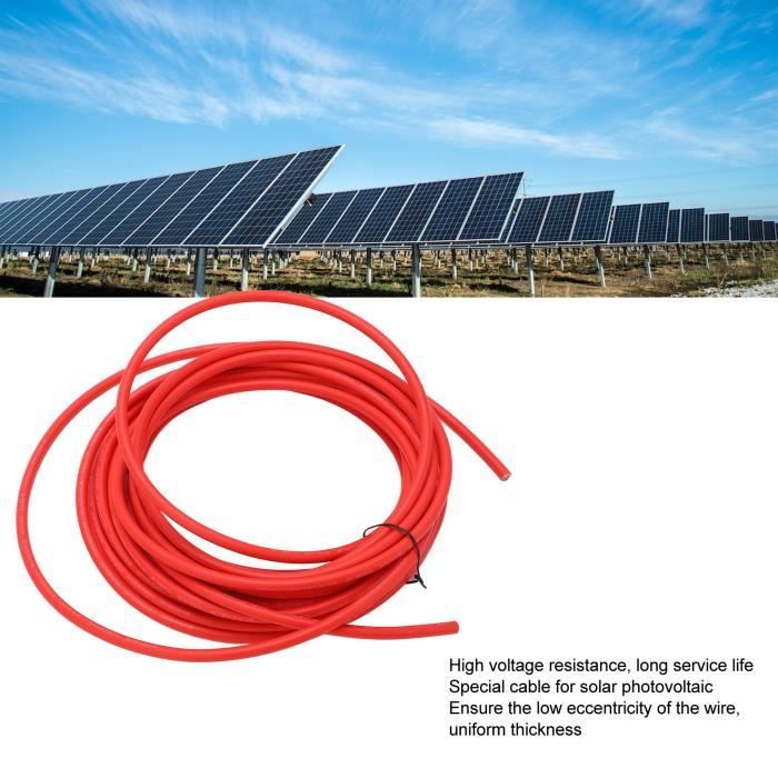 ZER-Câble solaire photovoltaïque Fil de cuivre étamé Câble solaire ...