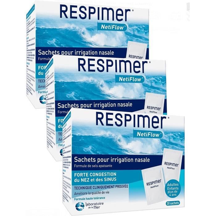 Respimer Recharges Sachets Pour Irrigation Nasale - Lot De 3 Boites De ...
