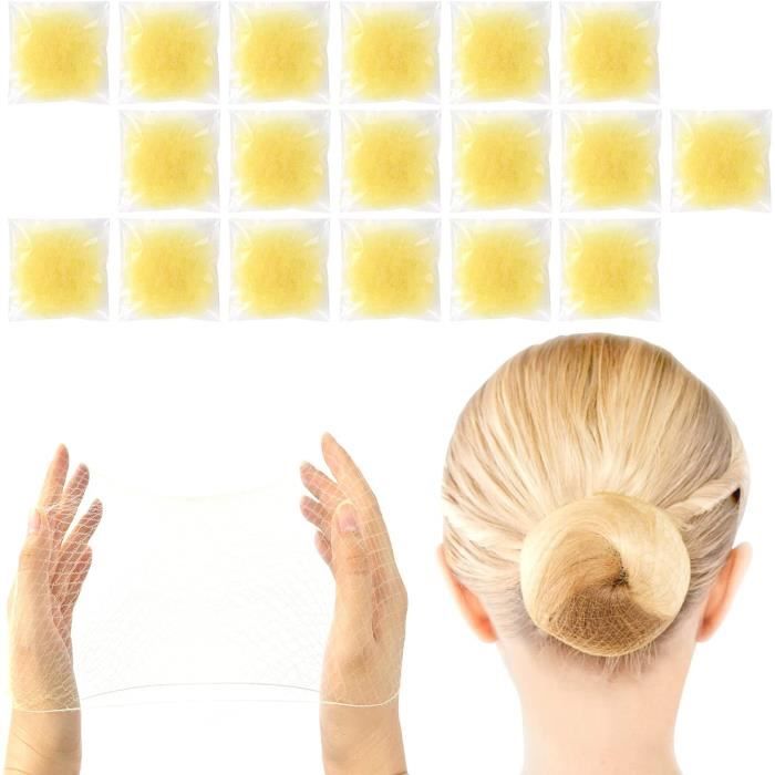 35 Pièces Filets À Cheveux TRAHOO - Filet Chignon Invisible Élastique ...