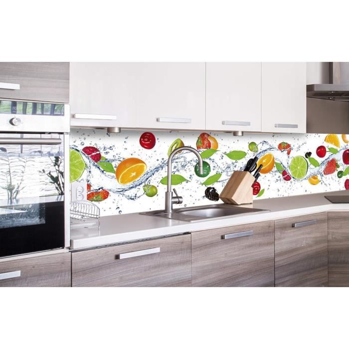 Sticker Crédence - Cuisine Fruits 260 X 60 Cm | Mur Arrière De La ...