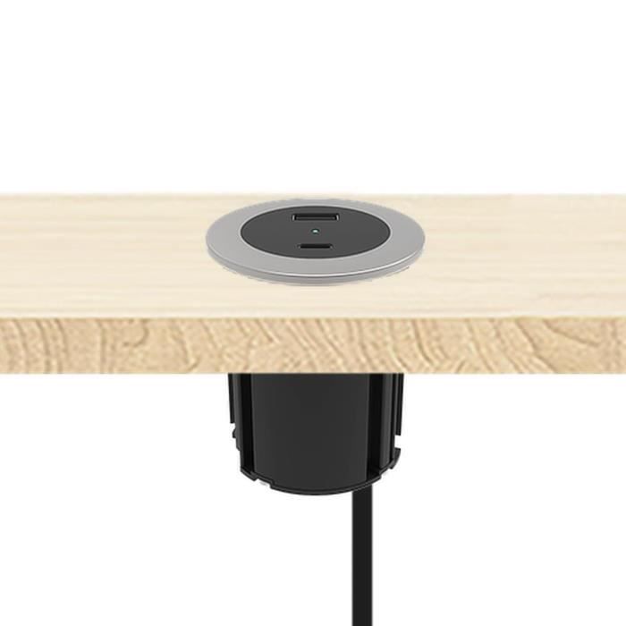 Kalb Prise Encastrable Usb-C Hub Ronde Pour Plan De Travail, Mur Et ...