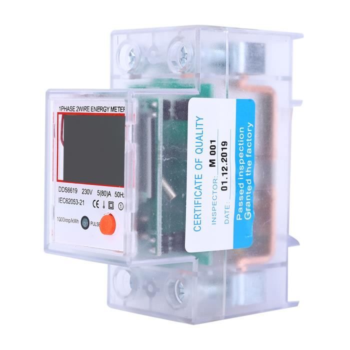 VBESTLIFE Compteur d'énergie Rail Mounted Electric Energy Meter one ... VBESTLIFE Compteur d'énergie Rail Mounted Electric Energy Meter one ...
