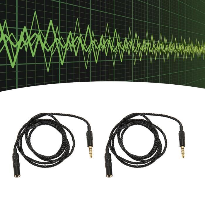 YOSOO Cble d'extension pour casque 3 Lot de 2 Cbles de Casque 3,5 Mm ...