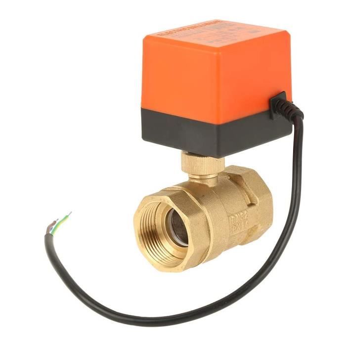 YOSOO Vanne à bille motorisée 1 pc AC 220V G1-1/4 DN32 2 voies 3 fils 2 points de contrôle en ...
