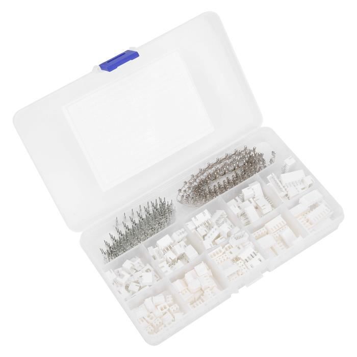 ZJCHAO Connecteur de fil 460Pcs JST‑XH Wire Connector Kit Male Female Connector Terminal 2/3/4/5 ...