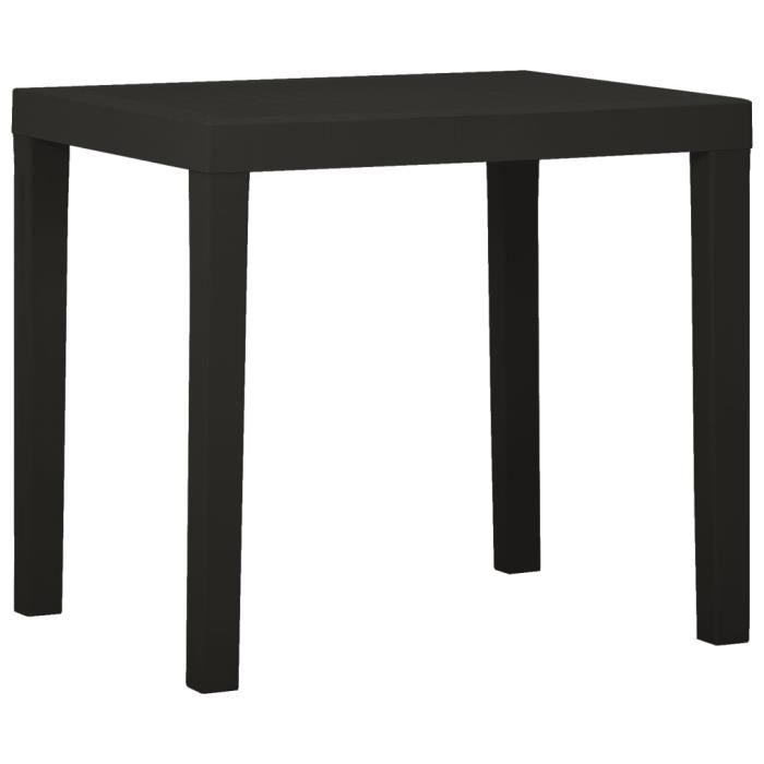 SIB Table de jardin Anthracite 79x65x72 cm Plastique 7388289793602 ...