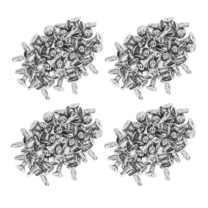 Vis de fixation - Lot de 200 vis autoperceuses à tête fraisée en acier inoxydable de 13 mm de ...