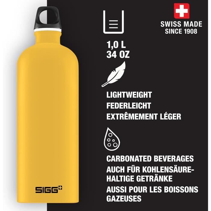 SIGG - Gourde Aluminium - Traveller - Certifiée Neutre En CO2 - Convient Aux Boissons Gazeuses ...